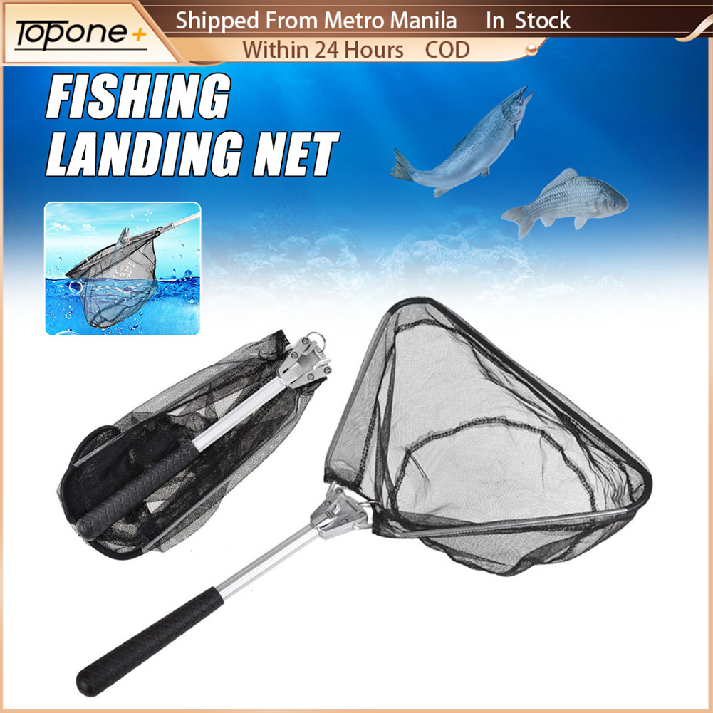 50cm Foldable Fishing Net Retractable Aluminum Alloy Fishing Net Pole ...