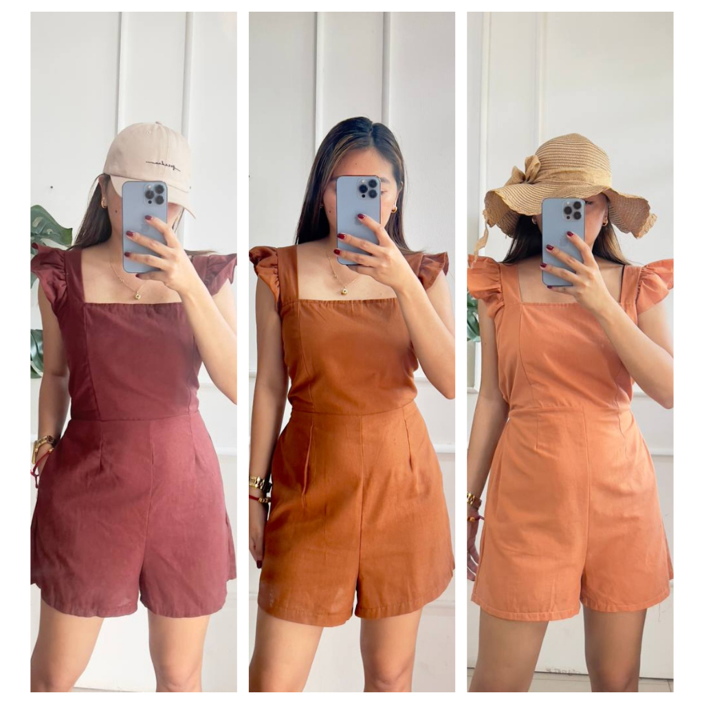 Calliah Fashion's Nova Romper Playsuit With Self Tie Back For Womens ...