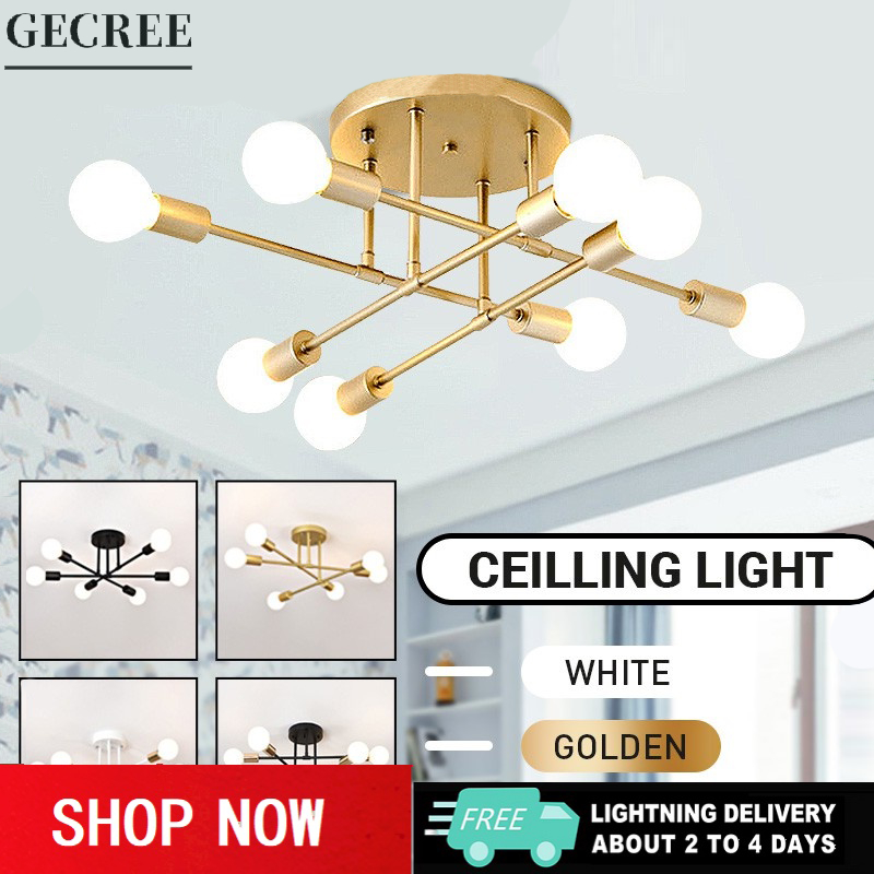Gecree Chandelier Modern Style 8 Light Ceiling Light Fixture Ceiling ...