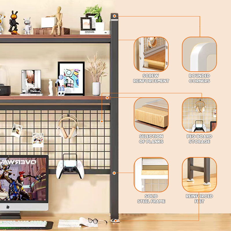 ⚡️COD⚡️Desktop Organizer Tabletop Rack Multi-laver Student Bookshelf ...