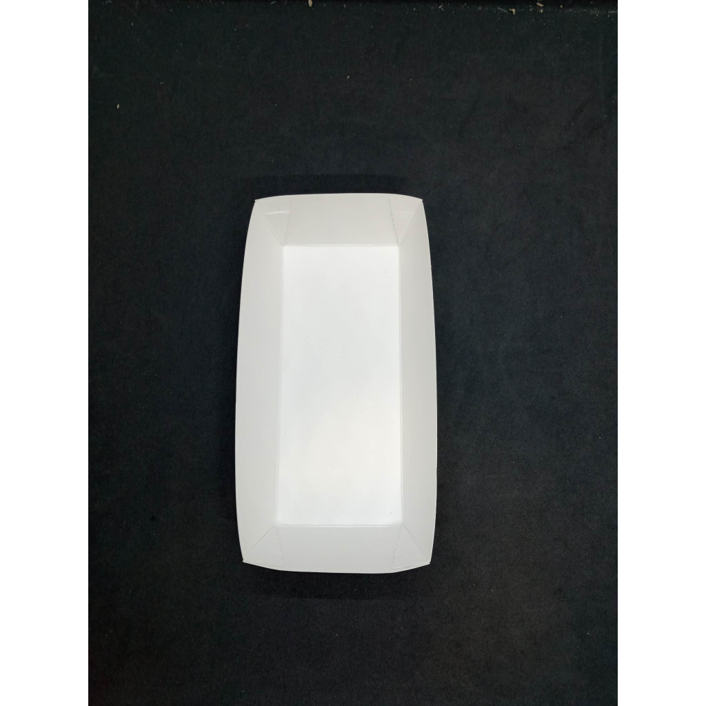 NACHO TRAY MEDIUM RECTANGLE | WHITE | LAMINATED | 25PCS PER PACK ...