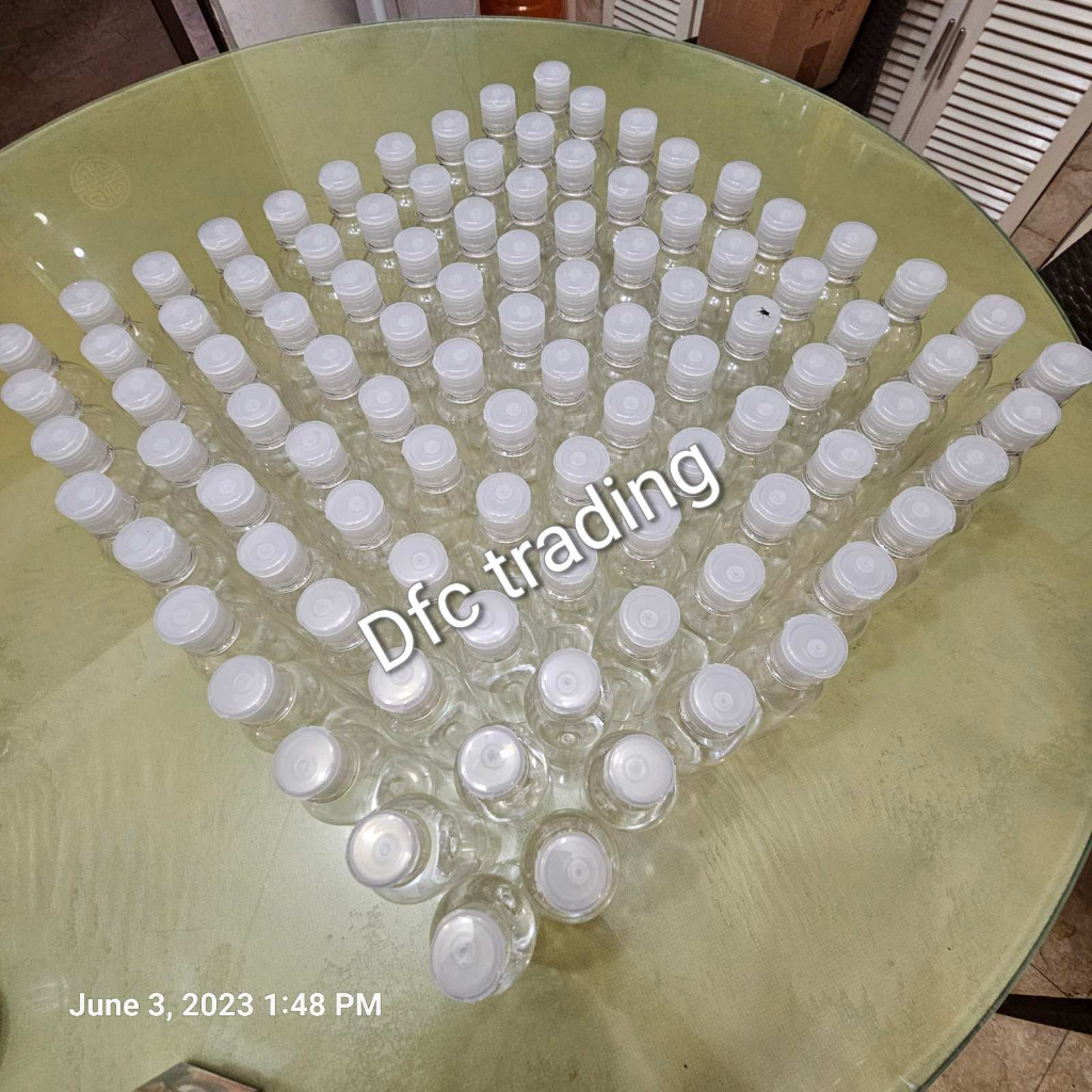 100 PCS 250 ML BOSTON ROUNF CYLINDRICAL Clear Flip Cap Plastic Bottle ...