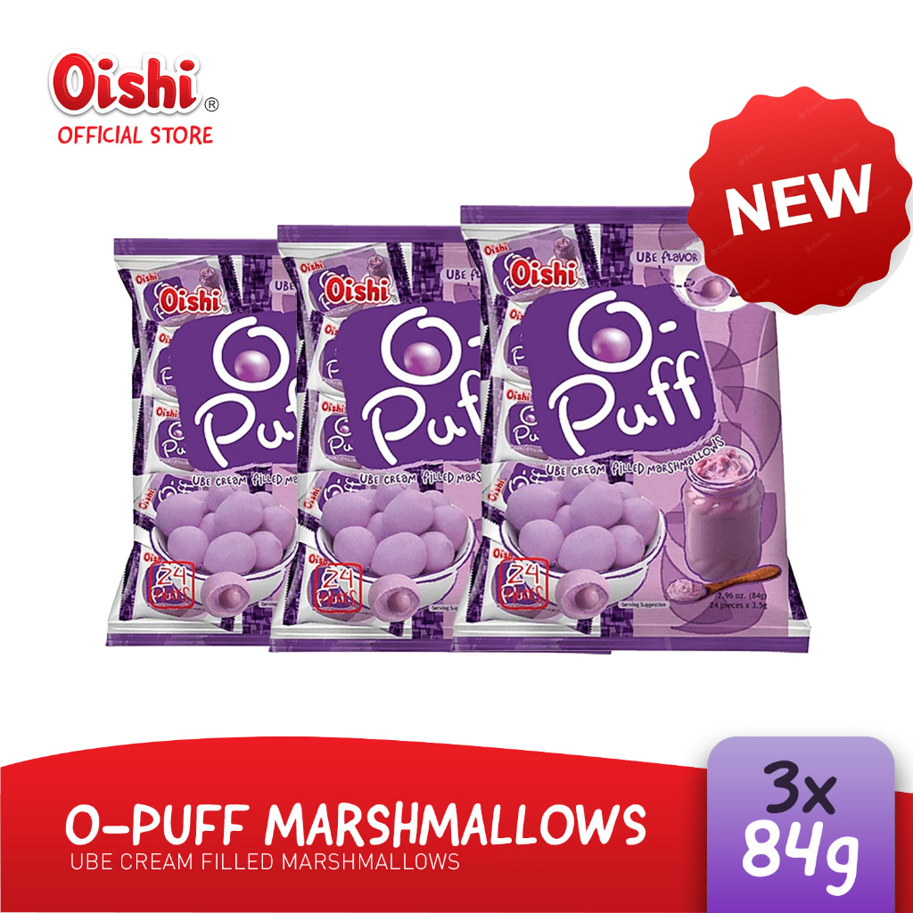O-Puff Marshmallows Ube 3.5g x 24 (3 packs) | Shopee Philippines
