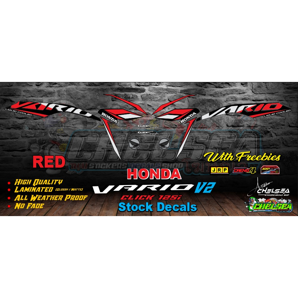 Honda Vario V2 (Click 125i V2) Stock Decals / Stickers with freebies ...