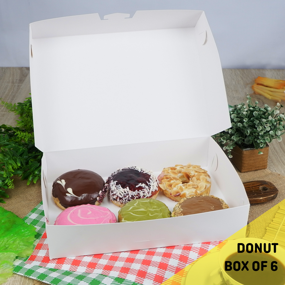 Donut box of 6 food grade paper packaging | Shopee Philippines