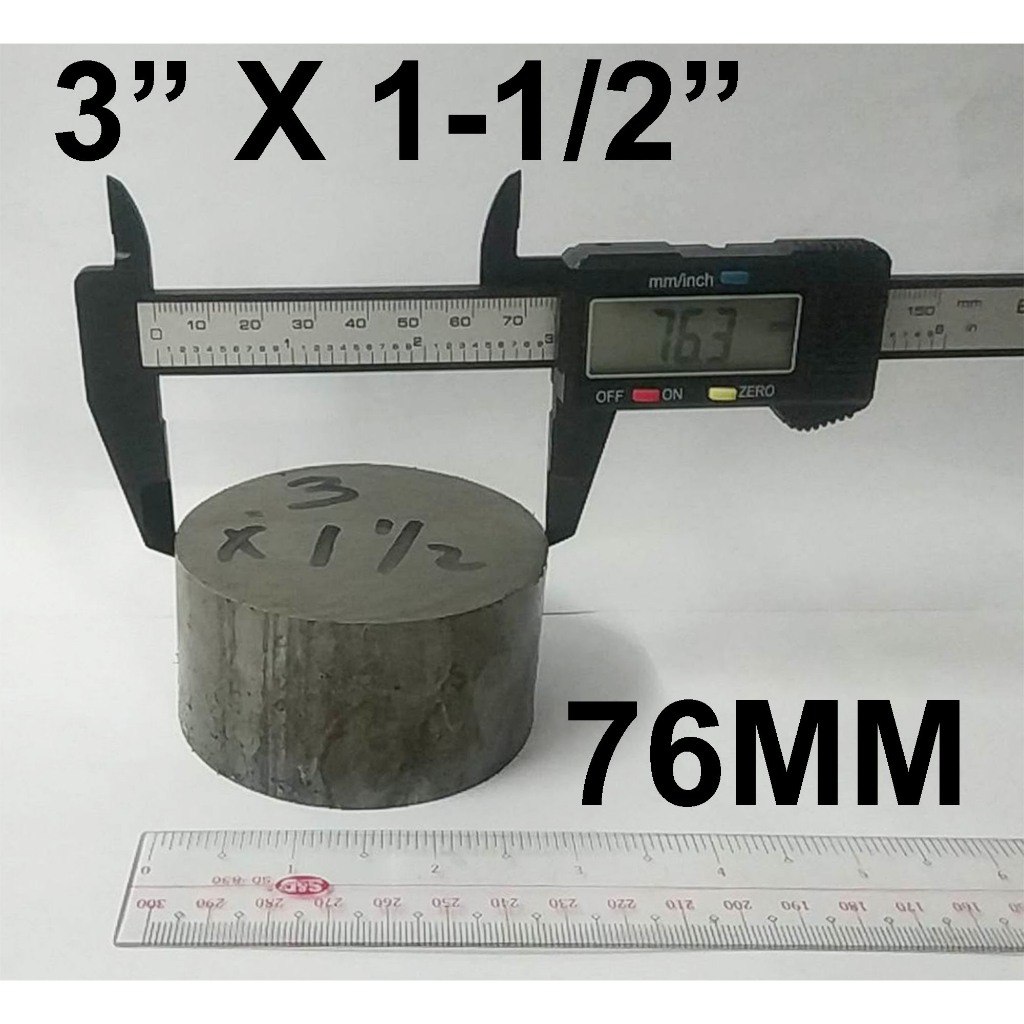 CRS SHAFTING 3" X 1-1/2" COLD ROLLED STEEL CR SHAFTING ROUND BAR == 3 ...