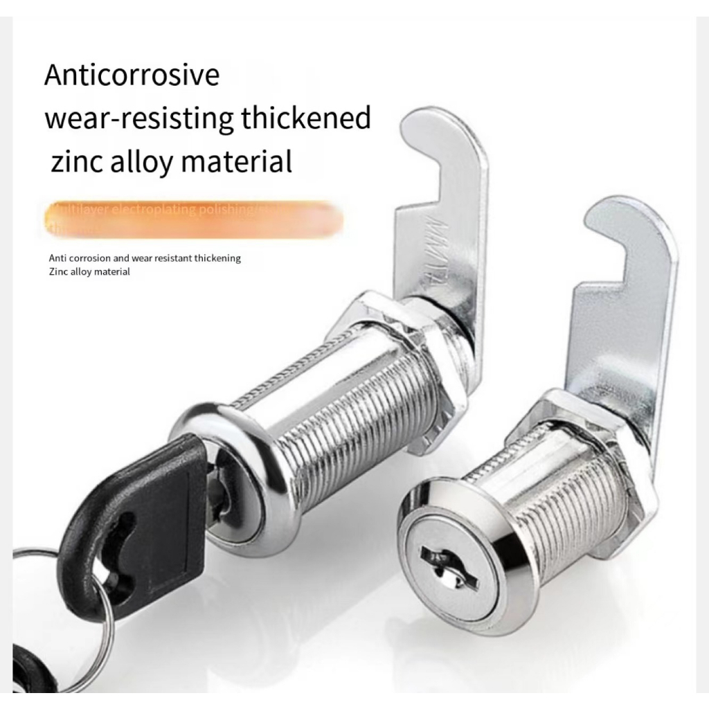 16mm 20mm 25mm 30mm Door Cabinet Letter Box Drawer Cupboard Lock With 2 ...