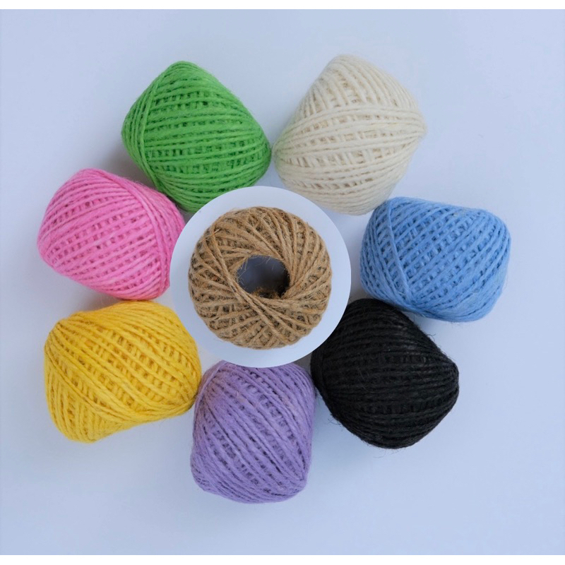 Jute Twine String Roll Kraft String abaca rope colored and natural ...