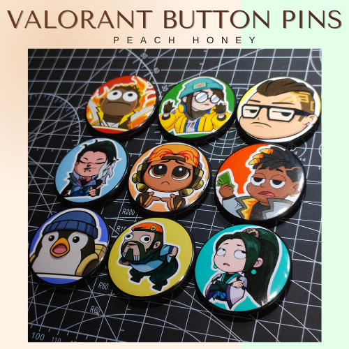 Valorant Button Pins - Spray Designs Glossy 1.75 inches | Shopee ...