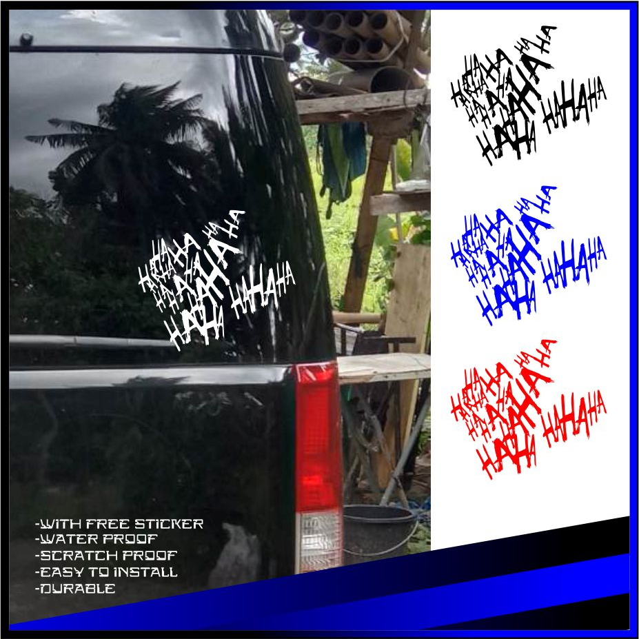 HAHAHA STICKER DECALS CUT-OUT STICKER FOR HELMET, CARS, LAPTOP, ETC ...