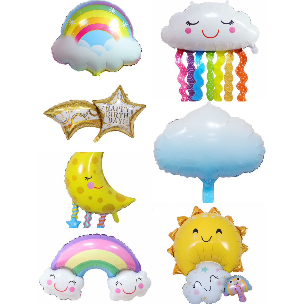 Rainbow Cloud Meteor Foil Balloon Birthday decor Party decoration # ...