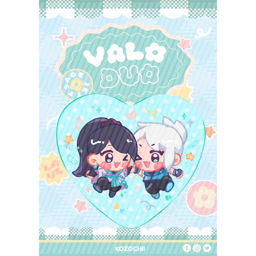 Valorant Jett Sage Duo | KJ Raze Nanobomb Heart Pin | Shopee Philippines