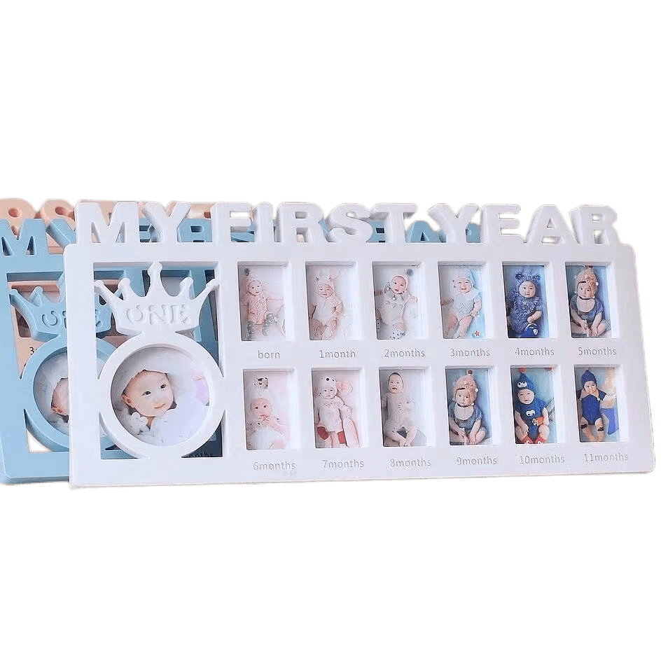 My First Year Baby Keepsake Frame 0-12 Months Pictures Photo Frame ...