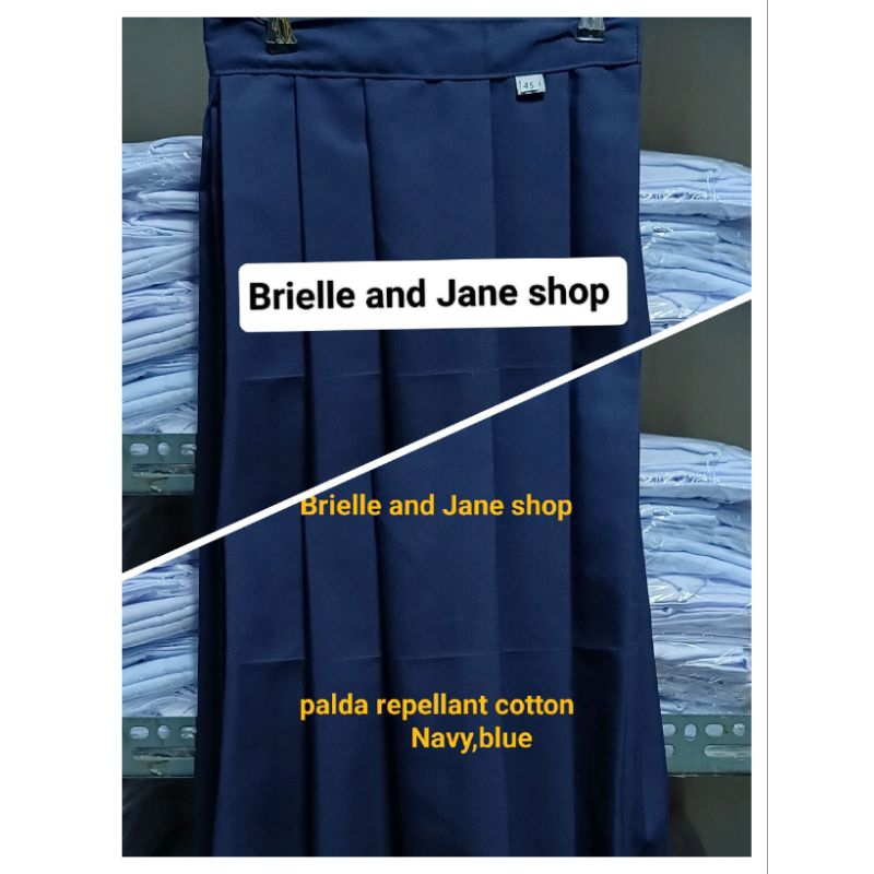 School Uniform palda Navy blue Repellant cotton | Shopee Philippines