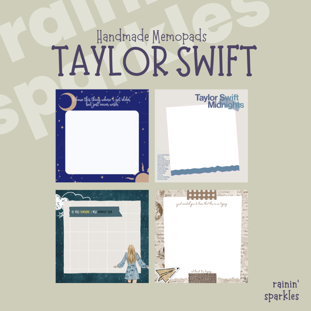 [FREE PHOTOCARD] TAYLOR SWIFT Inspired Handmade Memopad / Notepad ...