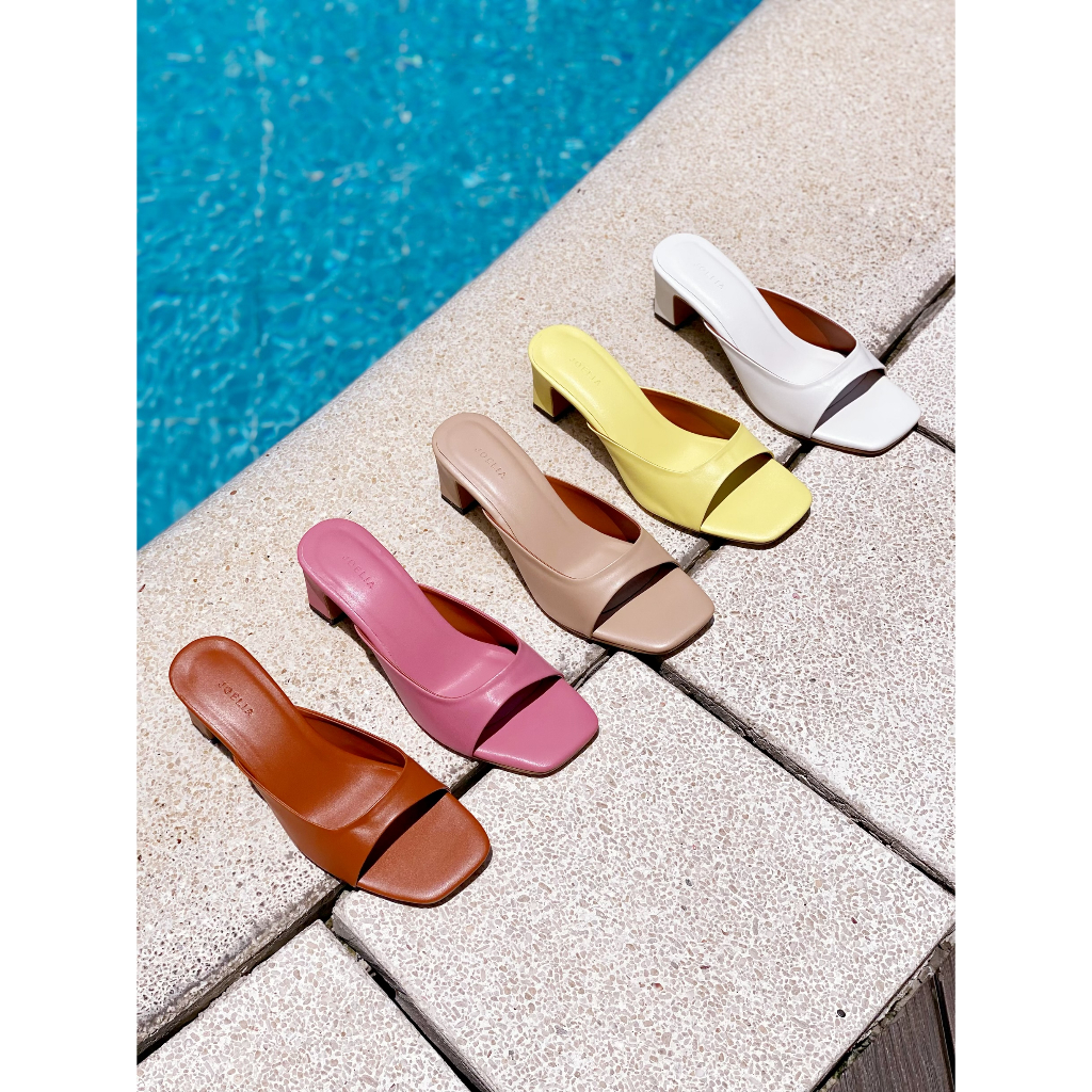 JOELIA LOUJAIN Premium Rectangular Block Heels | Shopee Philippines