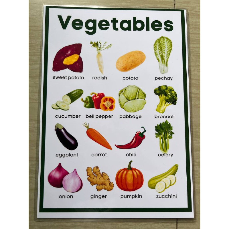 Educational learning materials for kids Laminated A4 Size Chart FRUITS ...