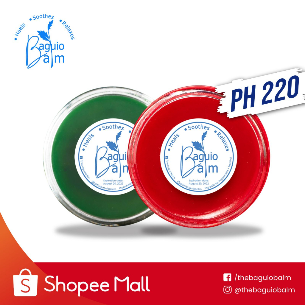 BAGUIO BALM - Peppermint Red Eucalyptus Green | Shopee Philippines