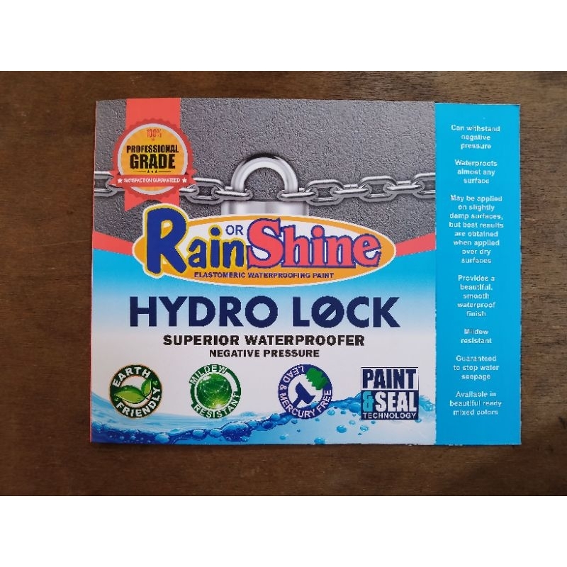 RAIN OR SHINE HYDRO LOCK COLOR CHART COMPLETE GUIDE FOR COLORS SUPERIOR WATERPROOFER NEGATIVE ...