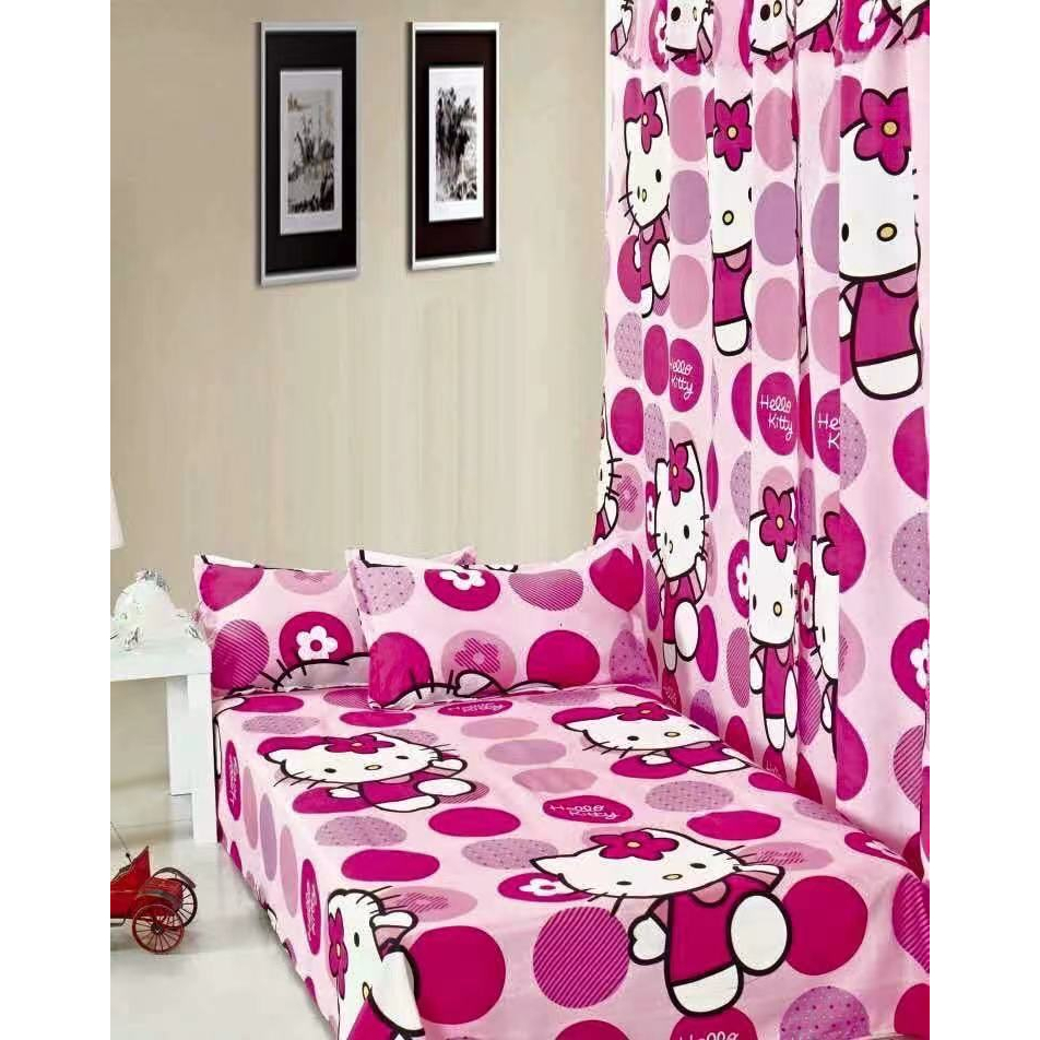 DH hello kitty design 4in1 with curtain family size ,Single Size ...