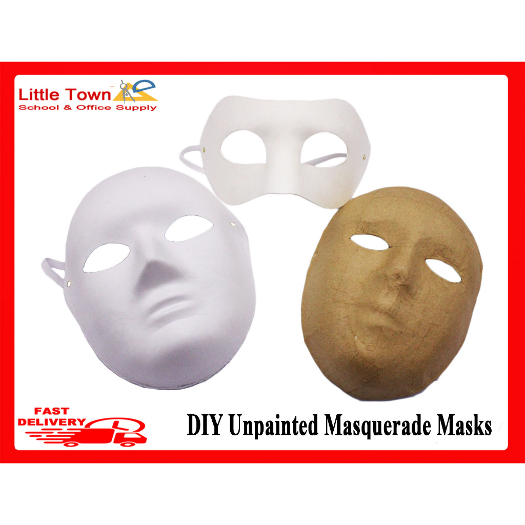 DIY Unpainted Masquerade Masks Craft Mardi Gras Dance Cosplay Party ...