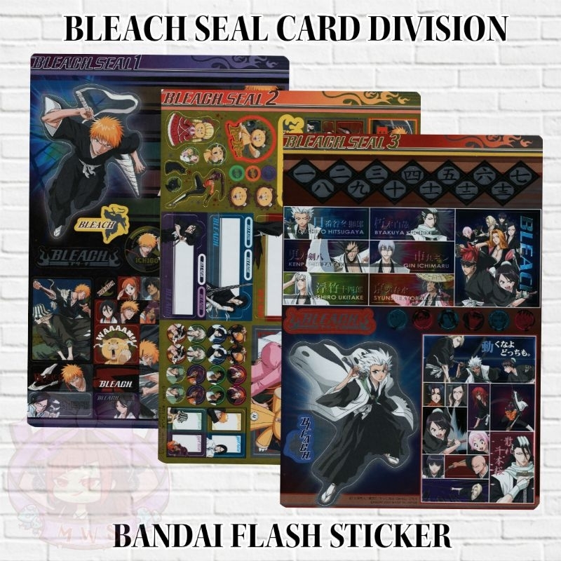 Bleach Seal Card Division Official Bandai Flash Sticker Set | Shopee ...