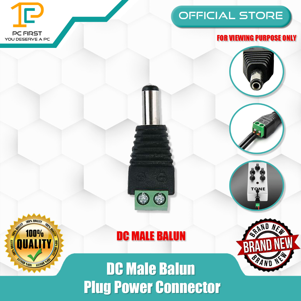 DC Male Balun Plug Power Connector | Shopee Philippines