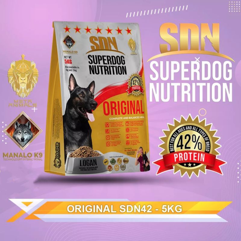 5KGS SDN 42% PROTEIN ORIGINAL SUPERDOG NUTRITION DOG FOOD | Shopee ...