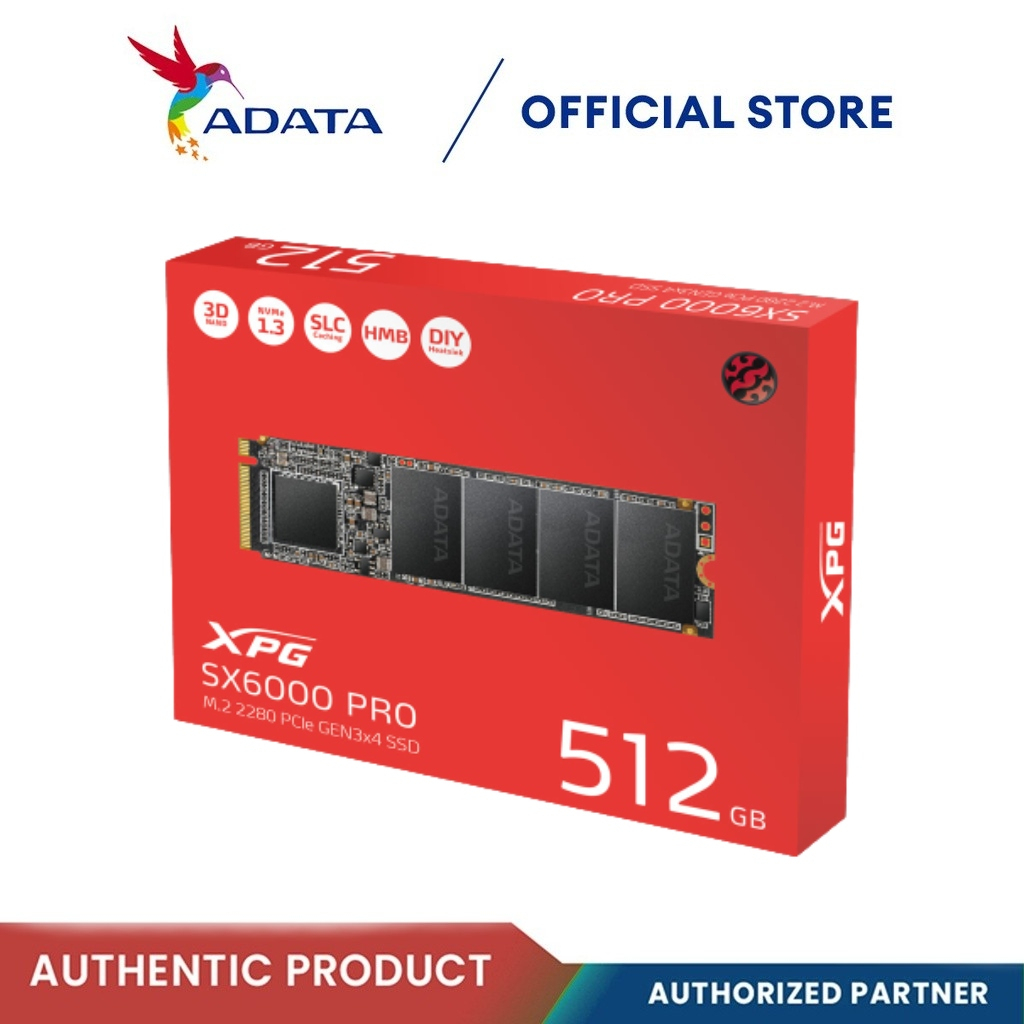 ADATA XPG SX6000 PRO 256GB/512GB/1TB M.2 PCIe Gen 3.0 NVMe Internal SSD ...