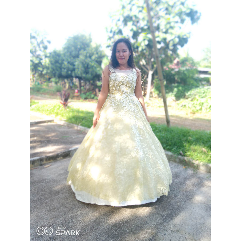 YELLOW DEBUT BALLGOWN BIRTHDAY PARTY WEDDING PHOTOSHOOT JS PROM SAGALA ...