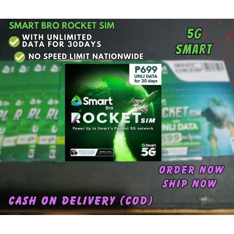 ROCKET SIM UNLI DATA 30 DAYS | Shopee Philippines