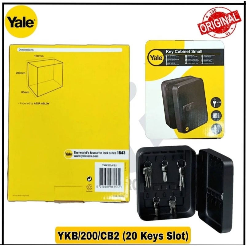 Yale Metal Key Box Combination Operated Lock YKB/200/CB2 (20 keys slot ...