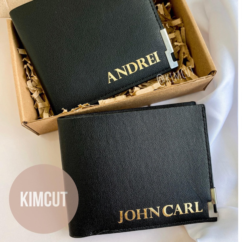 Personalized Men’s wallet with PERMANENT NAMES | Shopee Philippines
