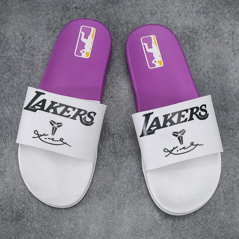 NBA LAKERS Rubber Slippers For Men Women Colour profusion | Shopee ...