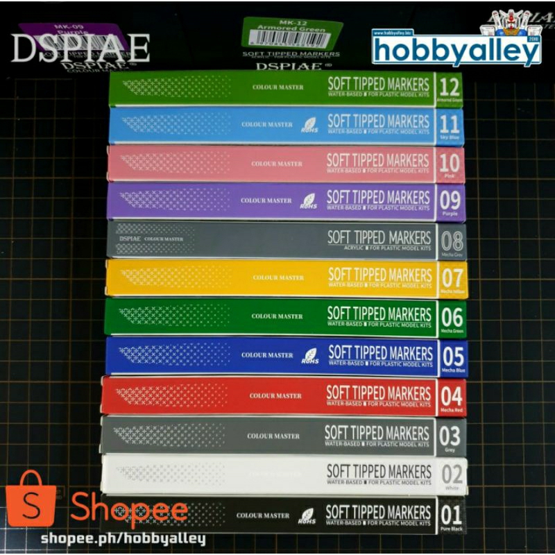 [hobbyalley] DSPIAE NEW MK COLOUR MASTER SOFT TIPPED BASIC MARKER SET ...