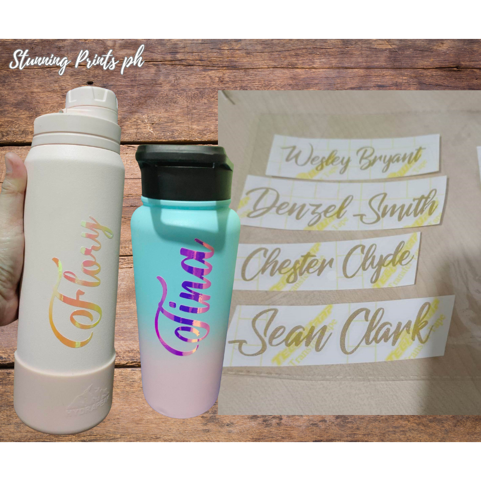 Customized Vinyl Decals Personalized Sticker Name Tags Waterproof COD ...