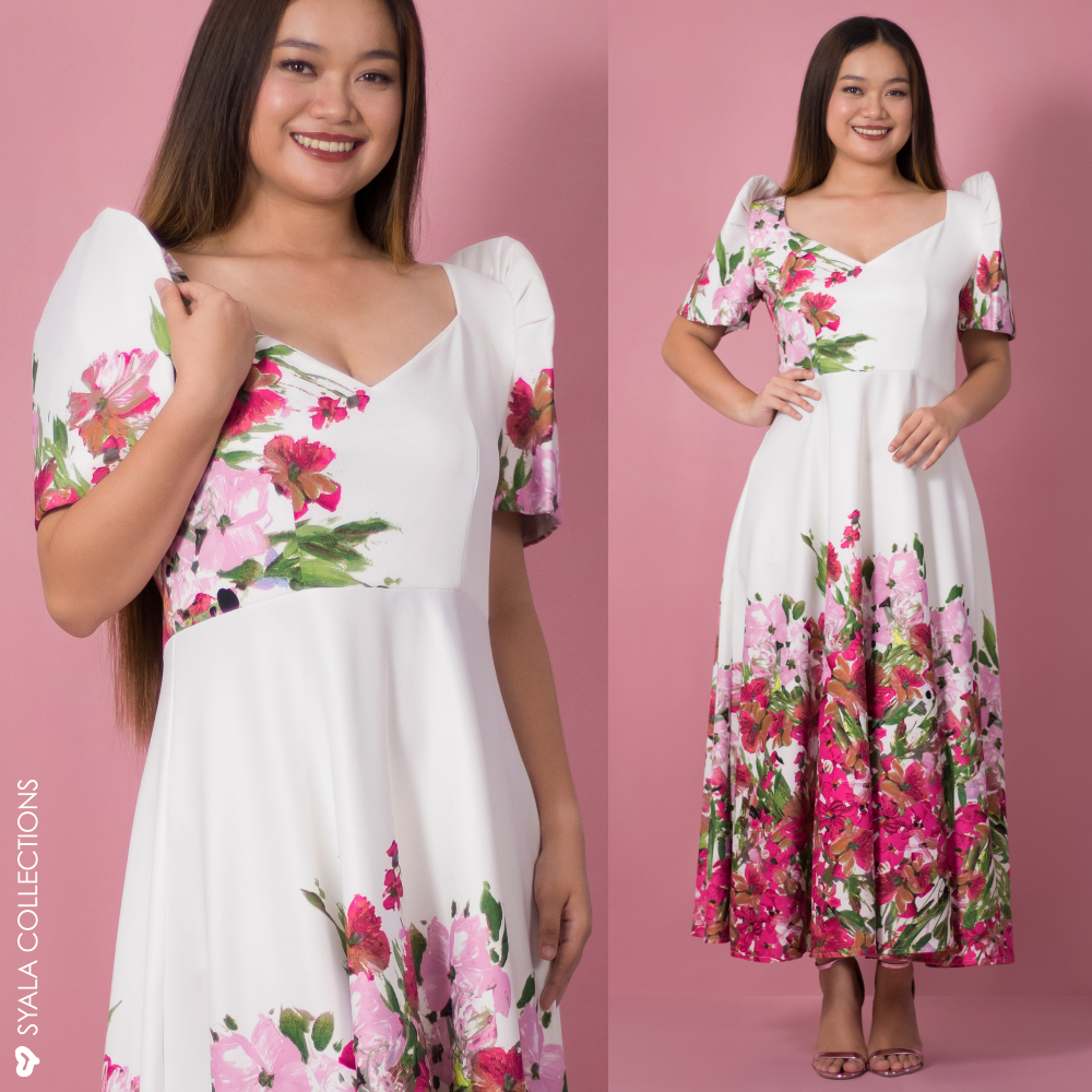Filipiniana Maxi Party Plus Sunday Summer Wedding Ceremony White Floral ...