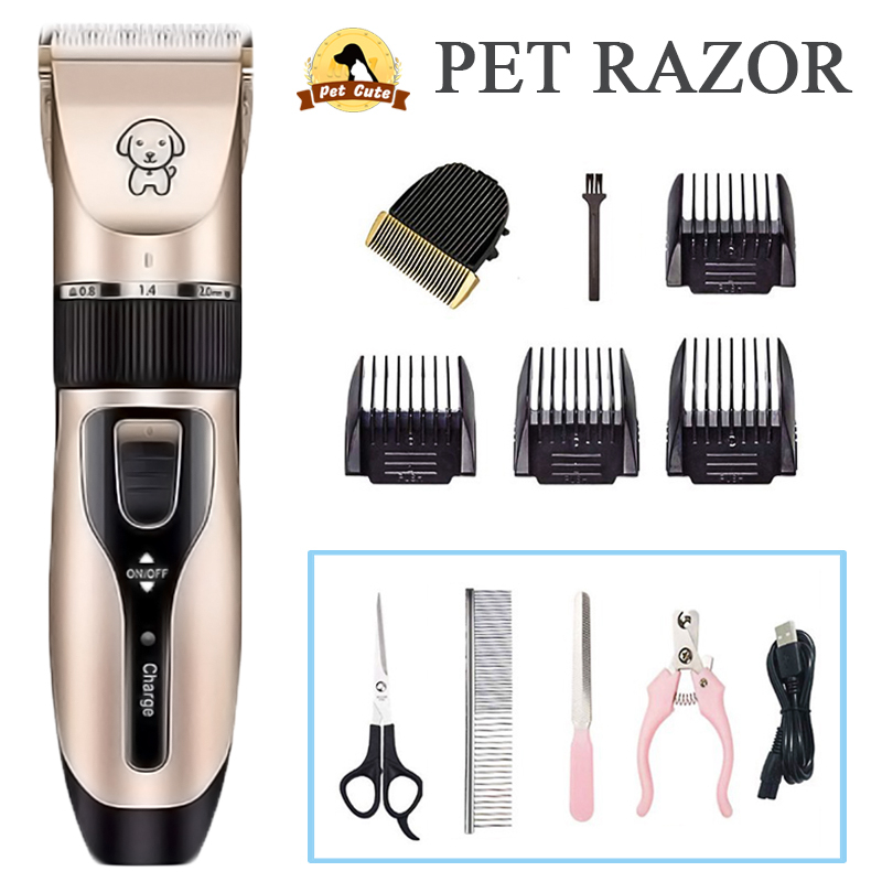 Dog Razor Pet Cat Trimmer Grooming Kit Professional Rechargeable ...