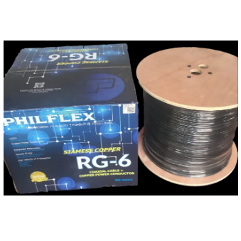 Philflex RG6 Siamese Cable, RG6 Cable with Power, CCTV Cable RG6 with ...