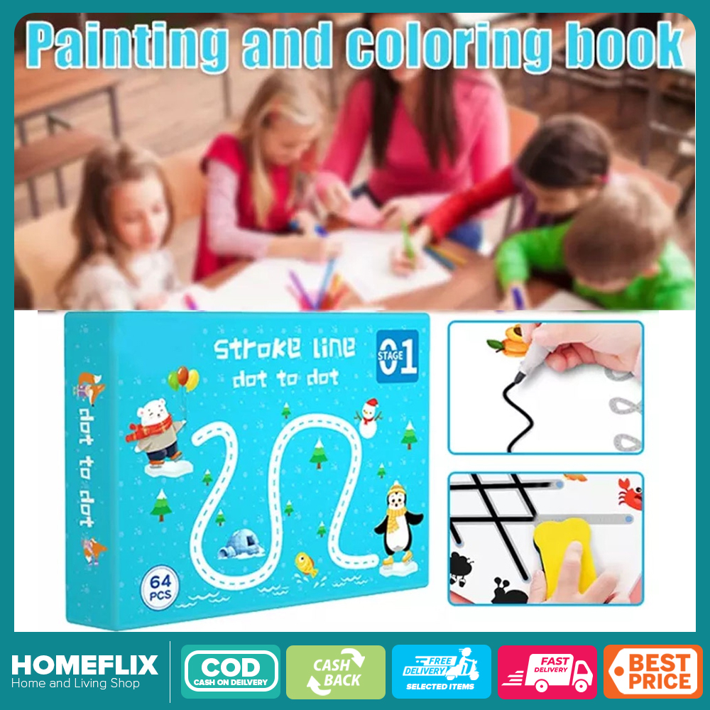 Homeflix Magical Tracing Workbook Erasable Drawing Practice Book with ...