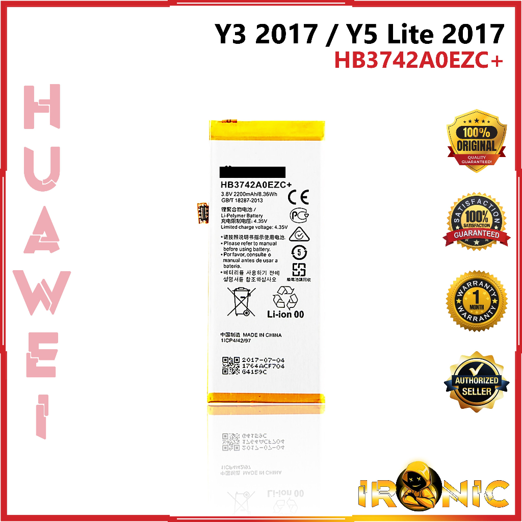 Battery for Hu-awei Y3 2017 / Y5 Lite 2017 Battery Model HB3742A0EZC+ Original Equipment ...