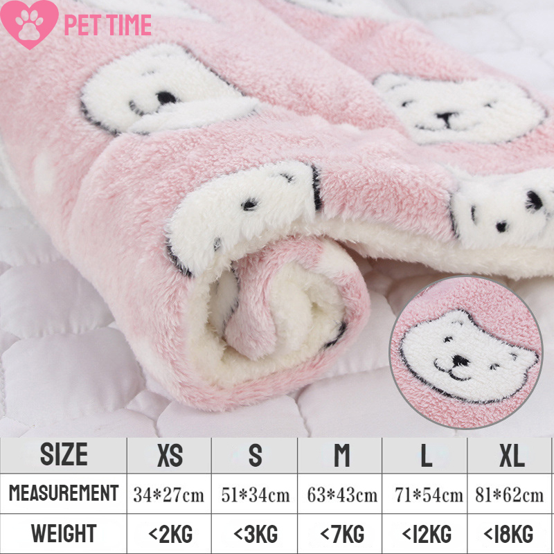 Pet Bed【5 Size】 Mat Cat Bed Dog Bed Washable Sleeping Warm Soft Pet Mat ...