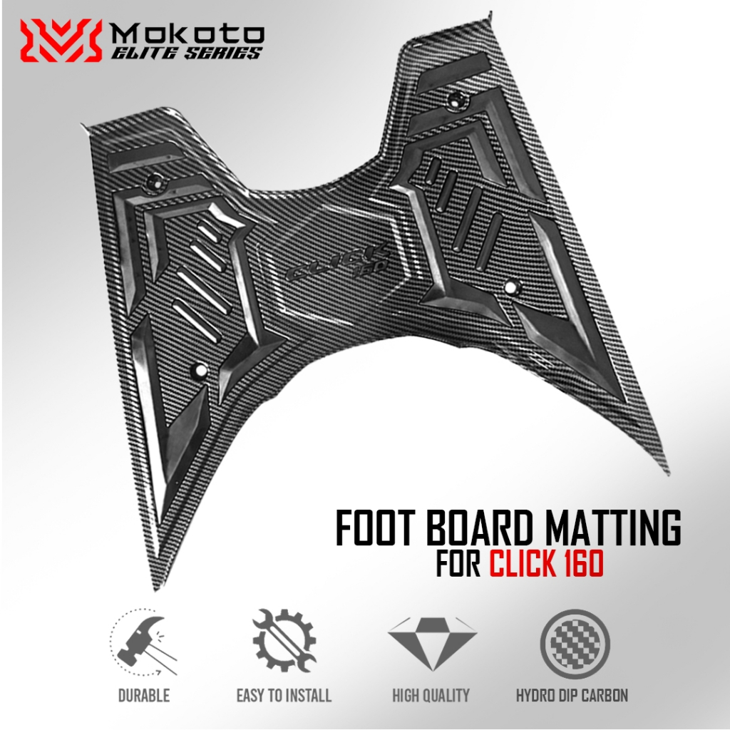MOKOTO ELITE SERIES CLICK 160 FOOTBOARD MATTING CARBON ABS PLASTIC FOR ...