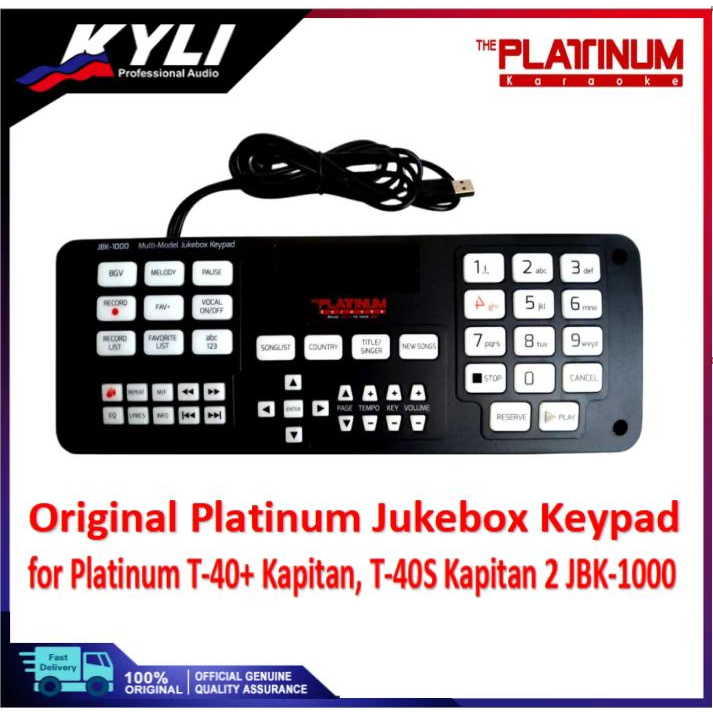 Original Platinum Jukebox Keypad for Platinum T-40 Kapitan, T-40S ...