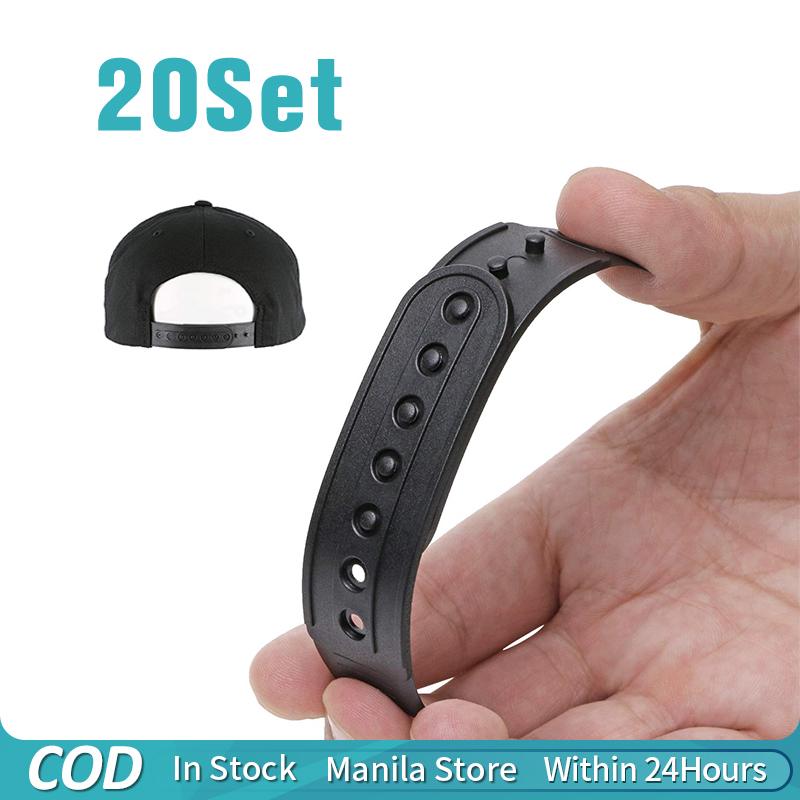 20 Pairs Plastic Snapback Strap 7 Holes Hats Caps Replacement Fastener ...