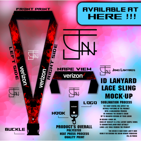 Verizon | ID Lace Lanyard with Customized Design | Shopee Philippines