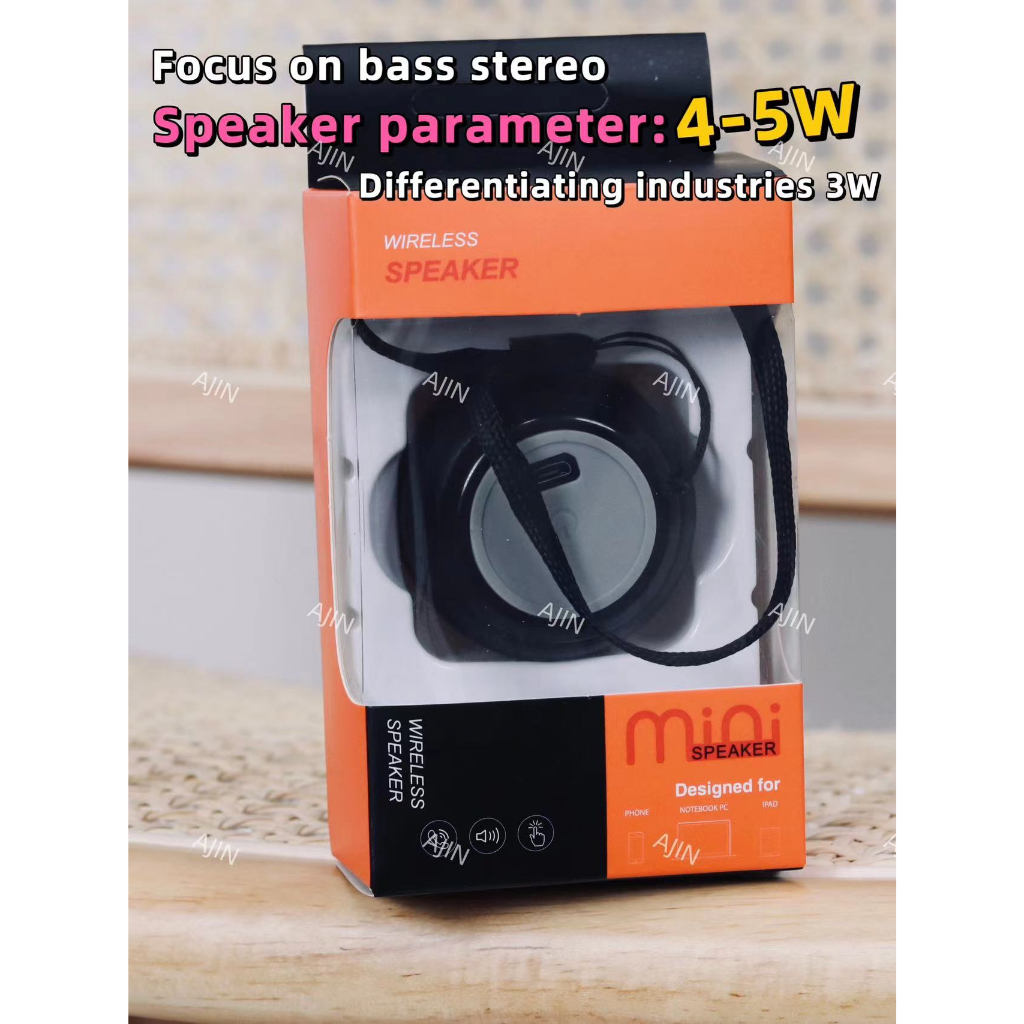 mini speaker metal heavy bass small steel cannon tws series small mini ...