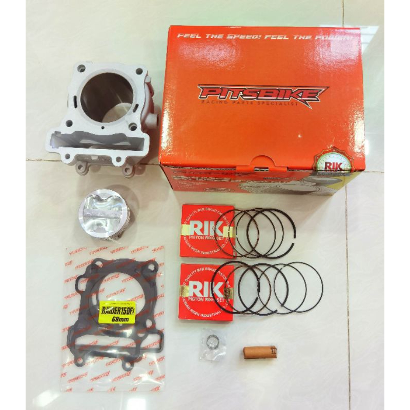 Cylinder block set / Borekit Raider 150 Fi 68mm Ceramic Dome Forged ...