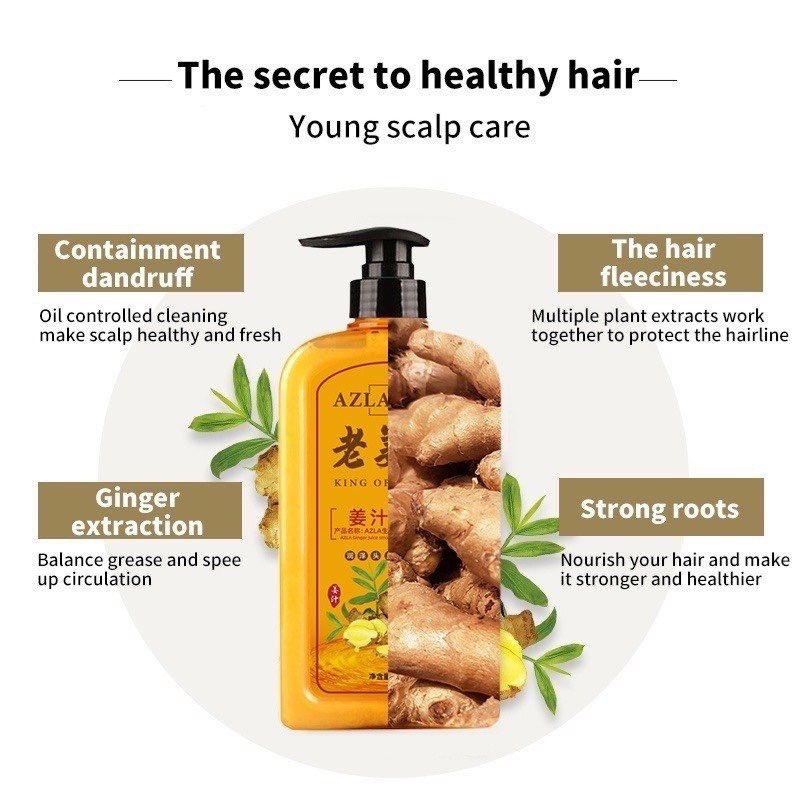 AZLA Ginger King Shampoo Anti Hairfall & Anti Dandruff | Shopee Philippines