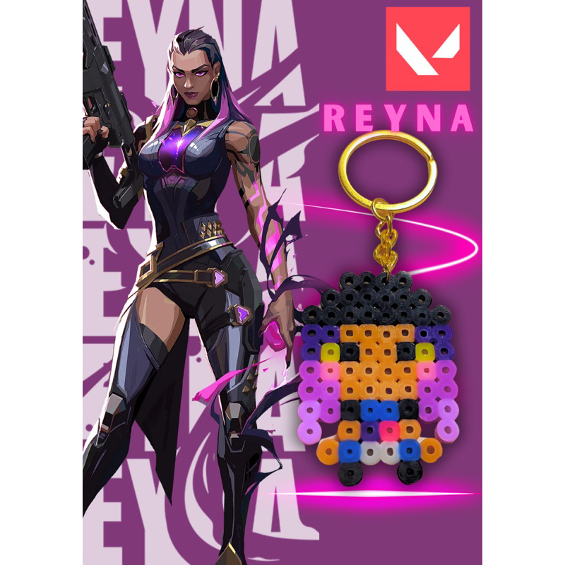 Valorant Inspired Pixel Keychains Perler Handmade beads Reyna Phoenix ...